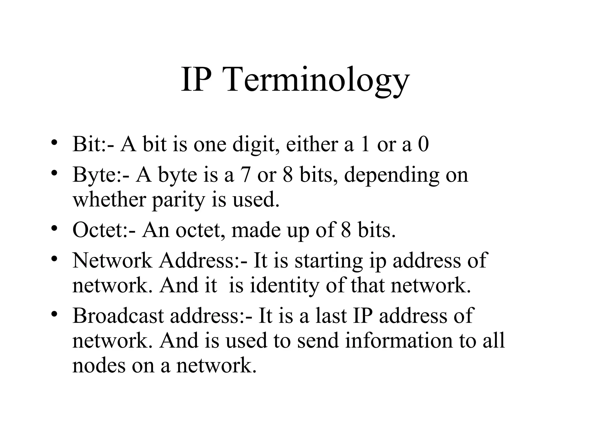 CCNA part 2 ip addressing | PPT | Computer Networking | Computing