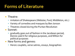 2 jacobean literature | PPTX