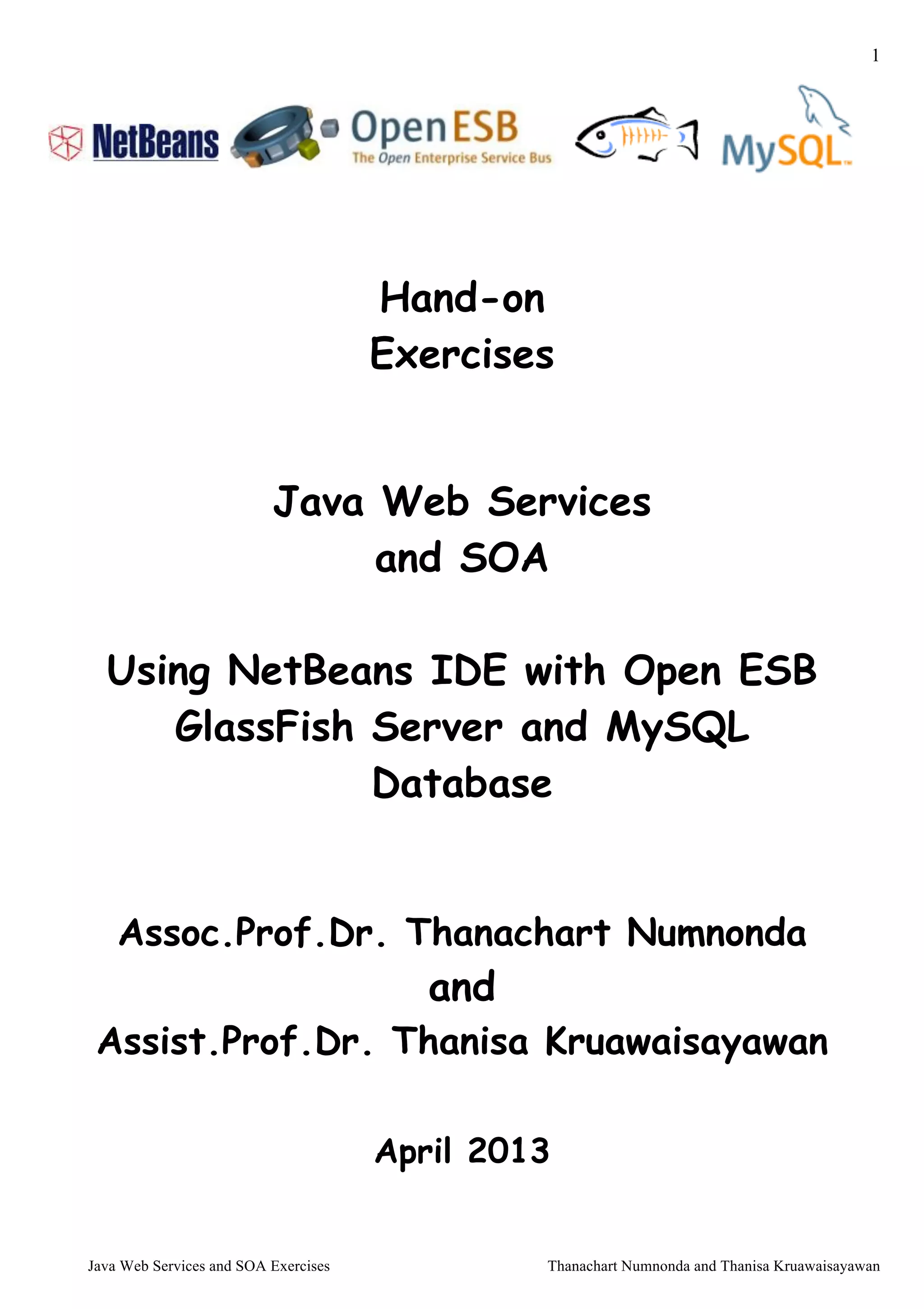 Java Web Services and SOA Exercises [in Thai] | PDF