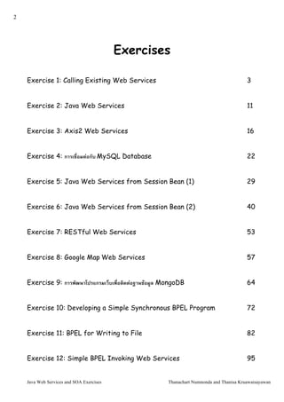 Java Web Services and SOA Exercises [in Thai] | PDF