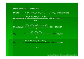 RAKL Faktorial dan Trend Comparison | PPT