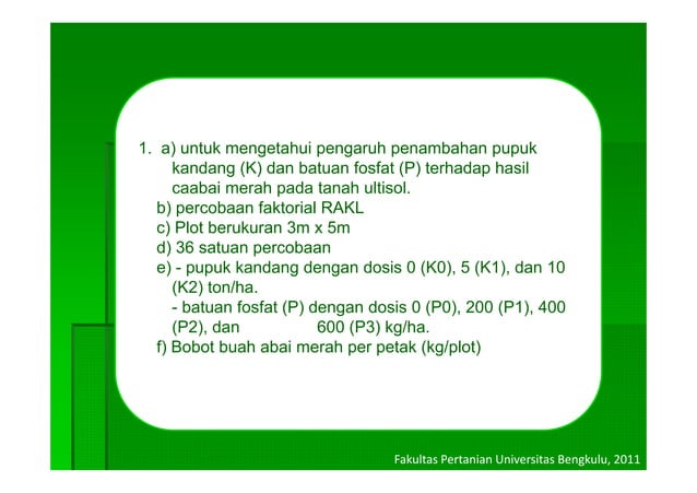 RAKL Faktorial dan Trend Comparison | PPT