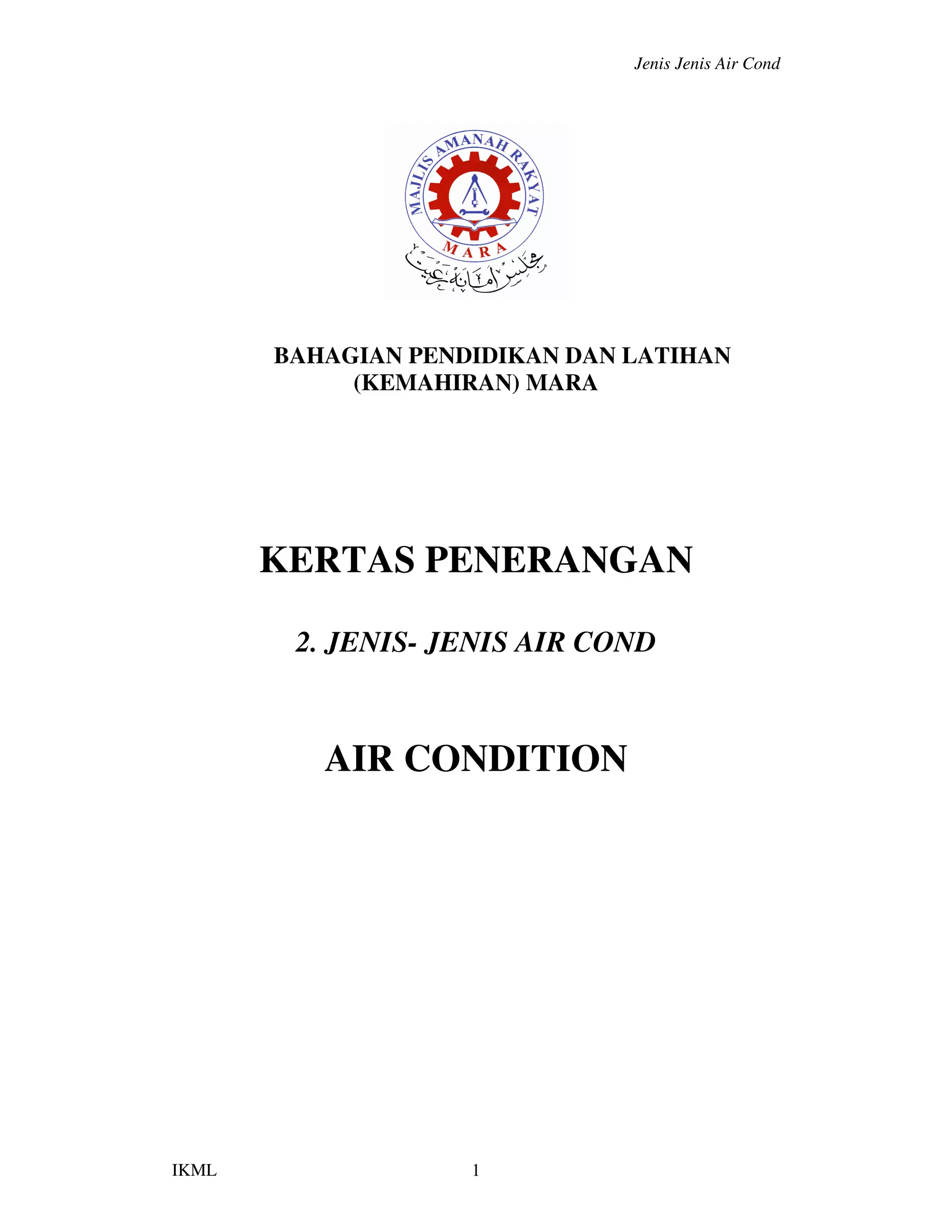 jenis air cond | PDF
