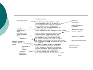 2 john donne - the good morrow and canonicity | PPT