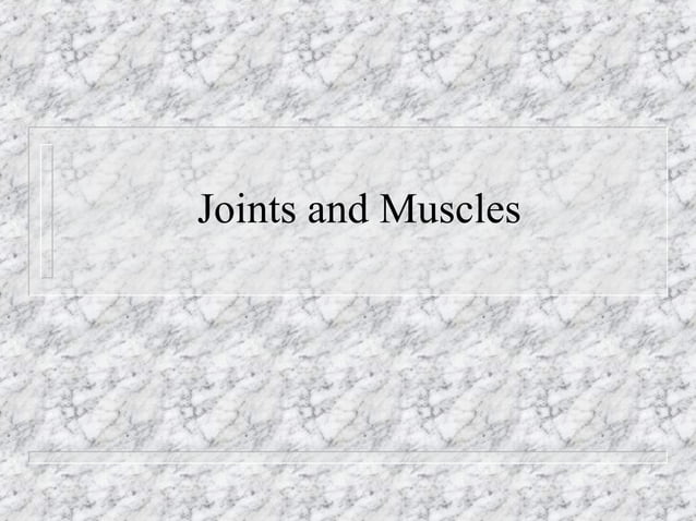 2 - Joints and Muscles Anatomy Grays.ppt