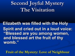 Joyful Mysteries 2: Visitation | PPT