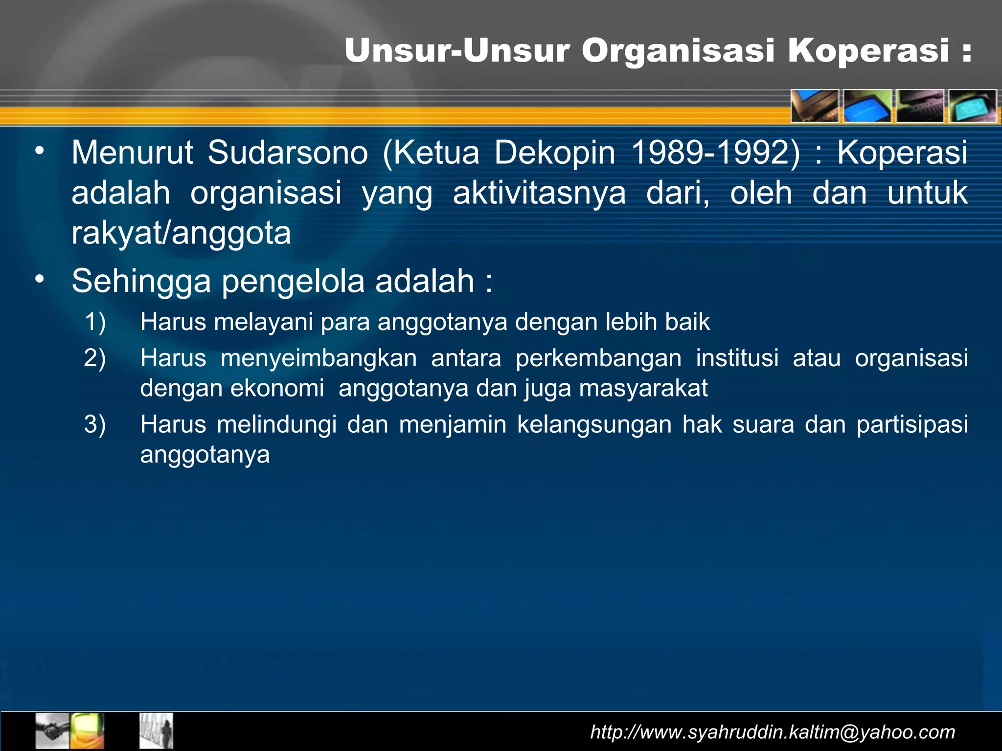 2. karakteristik organisasi koperasi | PPT