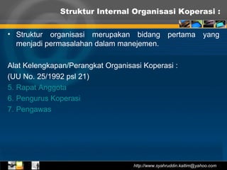 2. karakteristik organisasi koperasi | PPT