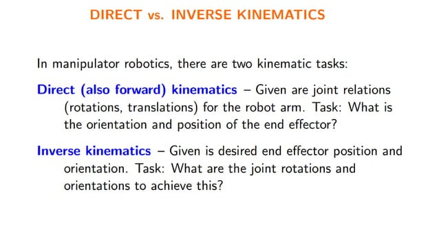 2-Kinamatics Introduction, forward and reverse kinematics, robot arm ...