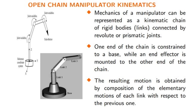 2-Kinamatics Introduction, forward and reverse kinematics, robot arm ...