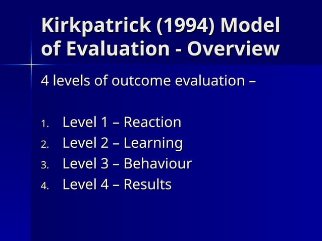 Kirkpatrick - Evaluation- Model -PPT.ppt