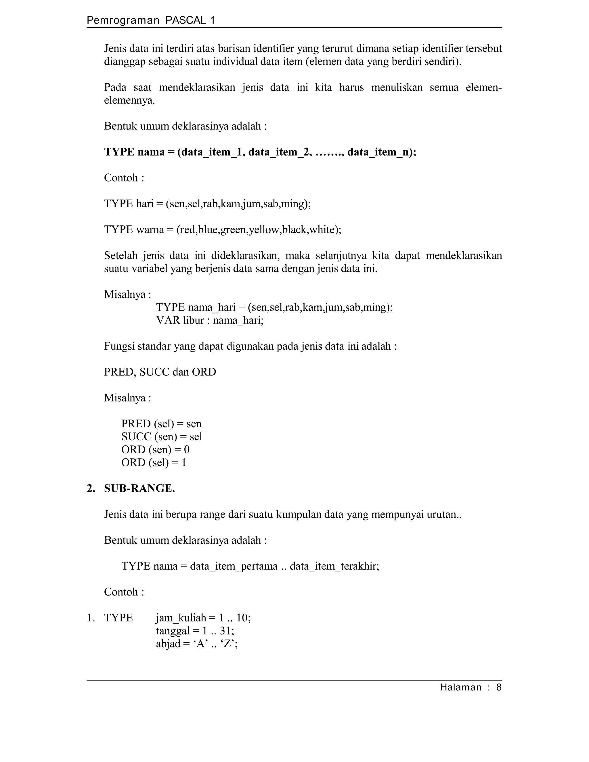 2 konsep dasar pascal | PDF