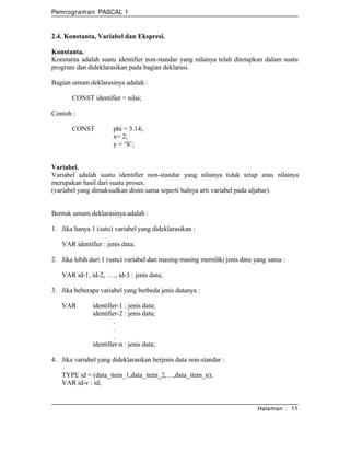 2 konsep dasar pascal | PDF