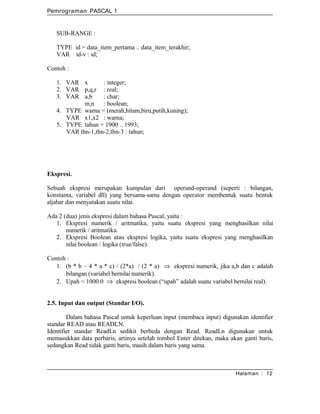 2 konsep dasar pascal | PDF