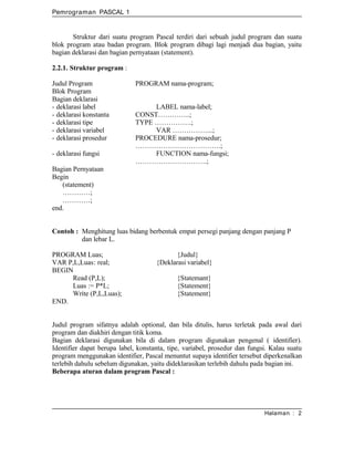2 konsep dasar pascal | PDF