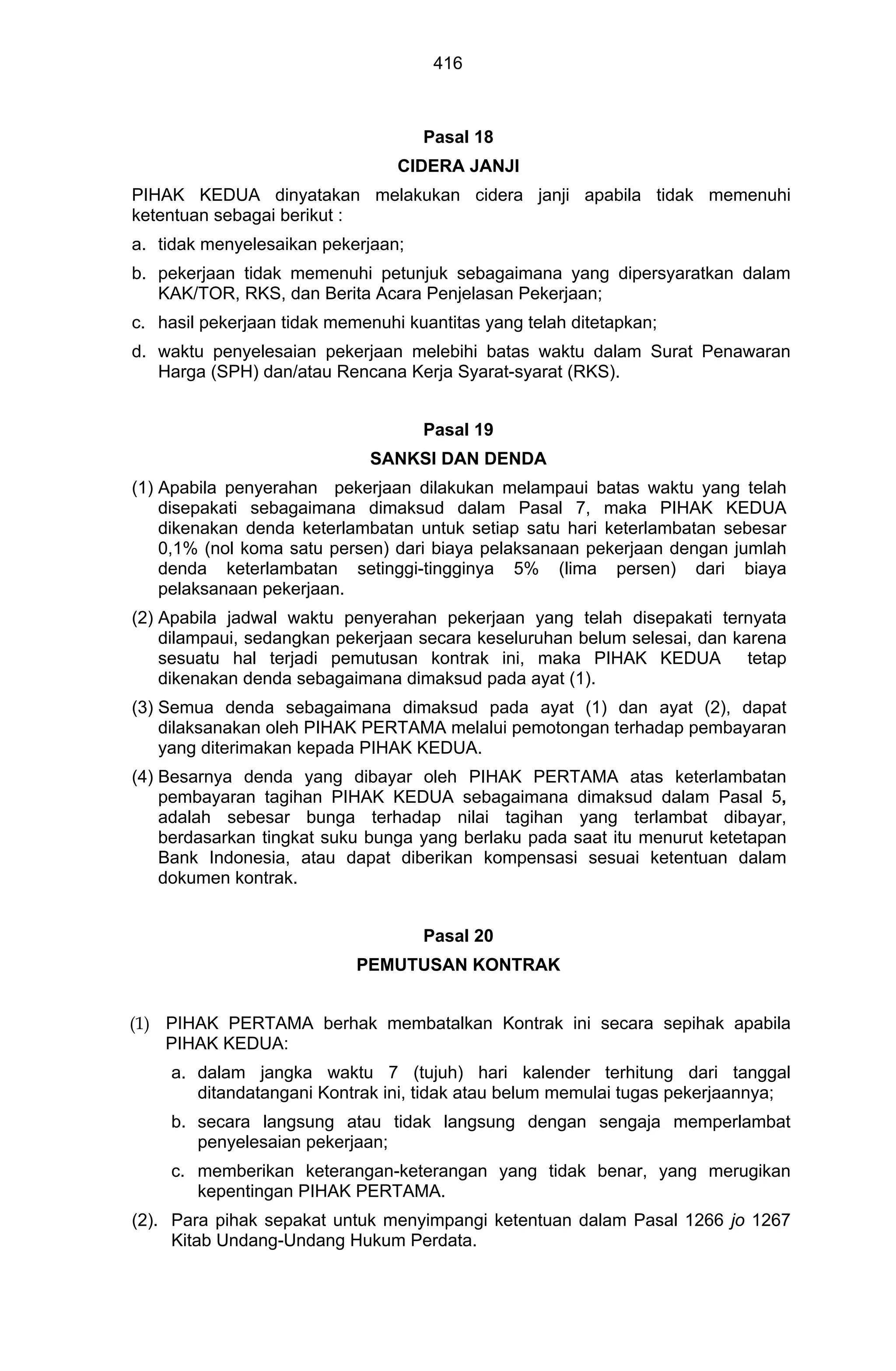 2.kontrak konsultan pengawas | PDF