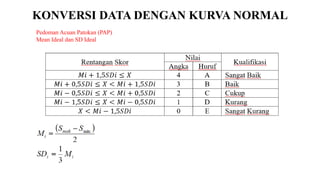 materi kurva normal statistik dan bentuk persamaannya | PDF