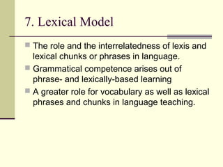 the nature of approaches and methods in language | PPT