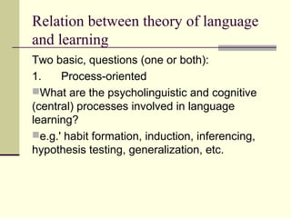 the nature of approaches and methods in language | PPT