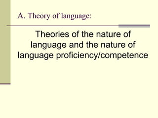 the nature of approaches and methods in language | PPT