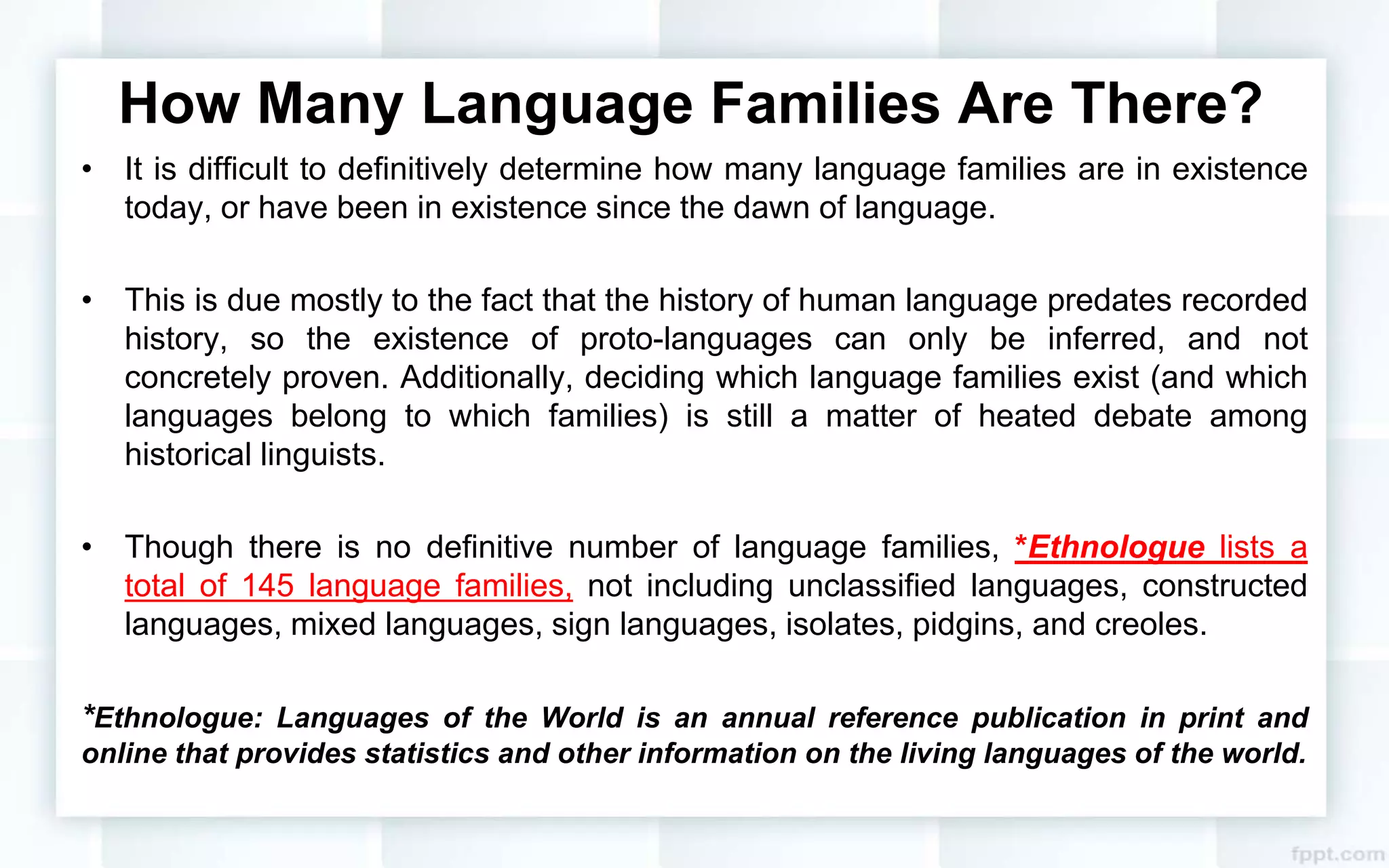 Language families | PPT