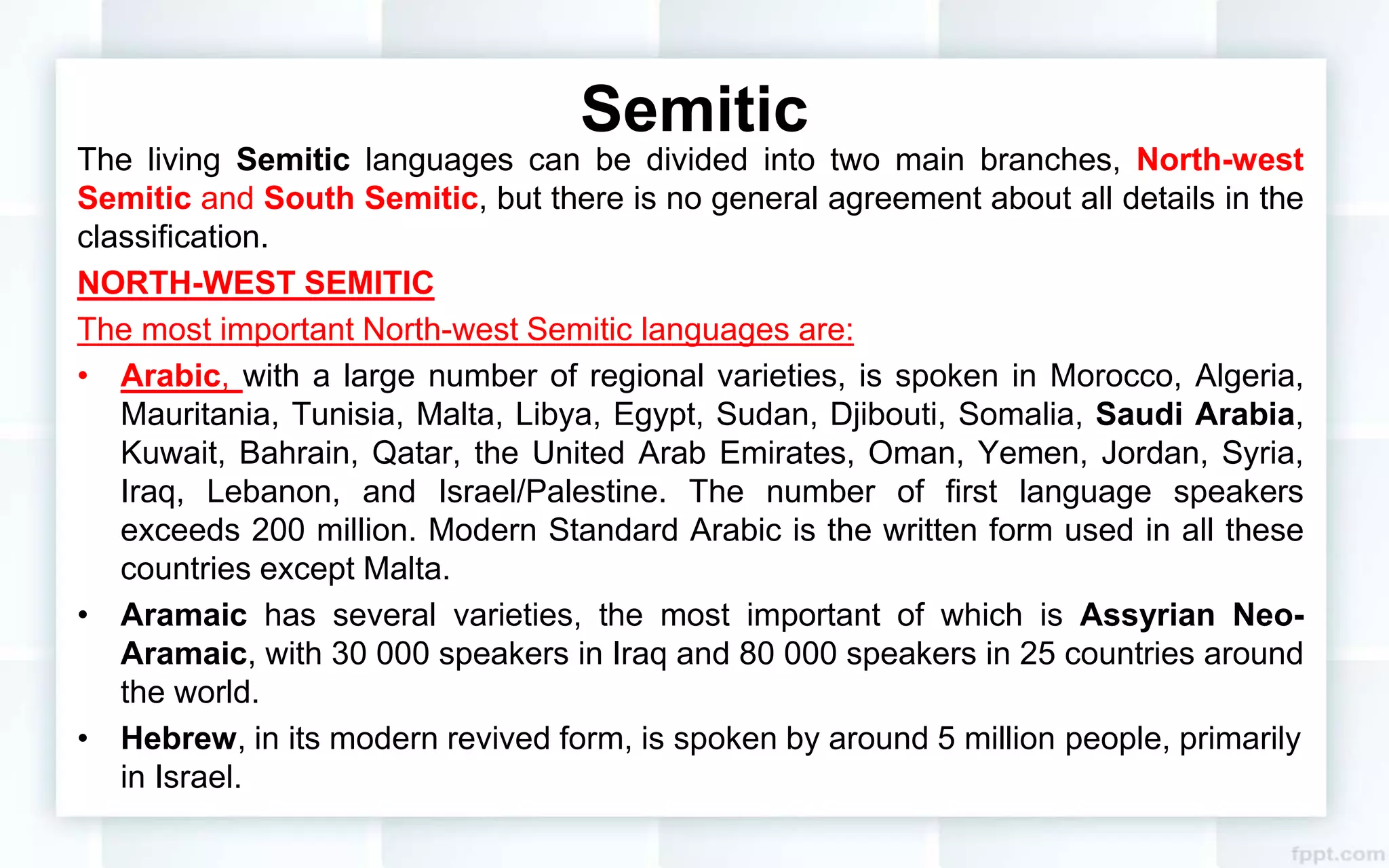 Language families | PPT