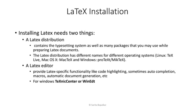 2 LaTex Installation | PPT