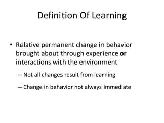 learning and their types | PPTX