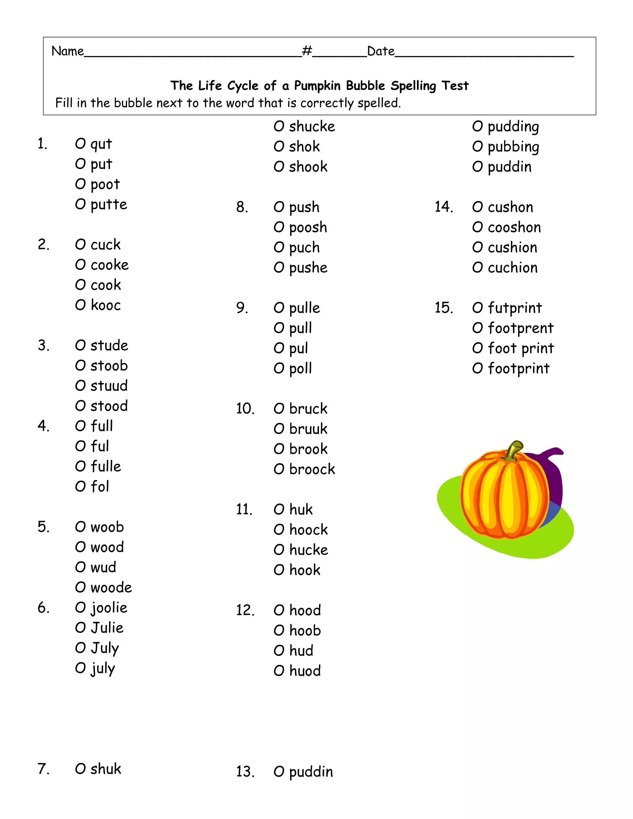 2 Life Cycle Of Pumpkin Bubble | DOC