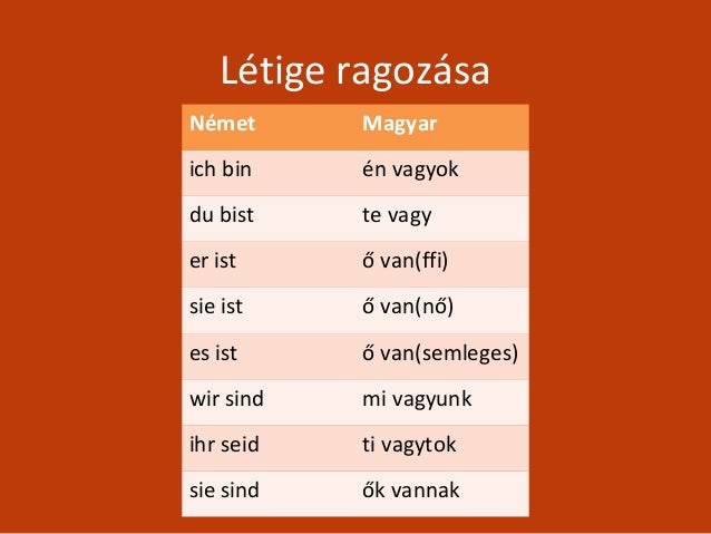 2. létige ragozása