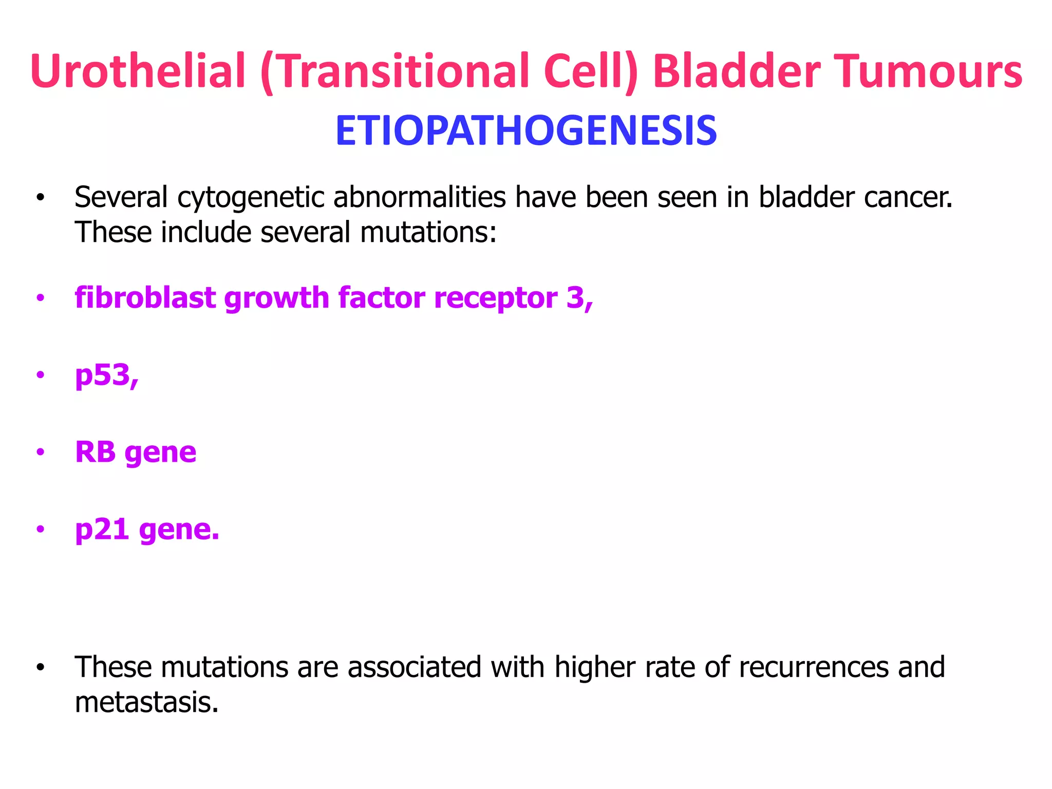 RENAL CELL CARCINOMA, Urothelial (Transitional Cell) Bladder Tumours | PPTX