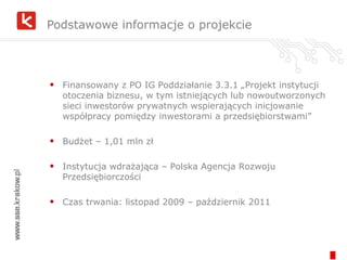 Sieć Inwestorów KPT | PPT | Business | Business and Finance
