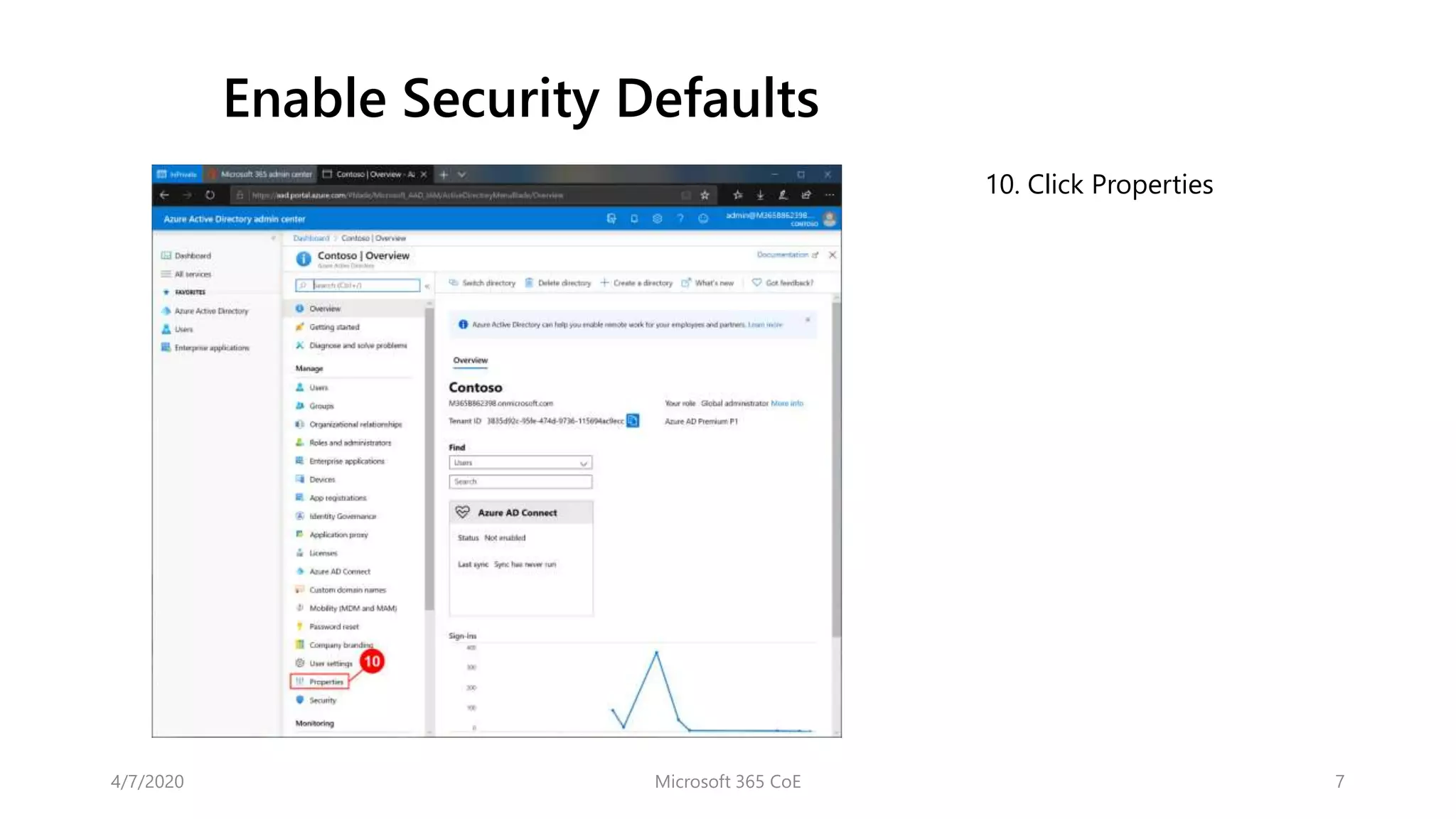 Microsoft 365 MFA - Enable Security Defaults | PPTX