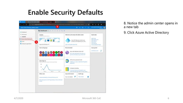 Microsoft 365 MFA - Enable Security Defaults | PPTX