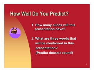 Making Predictions | PDF