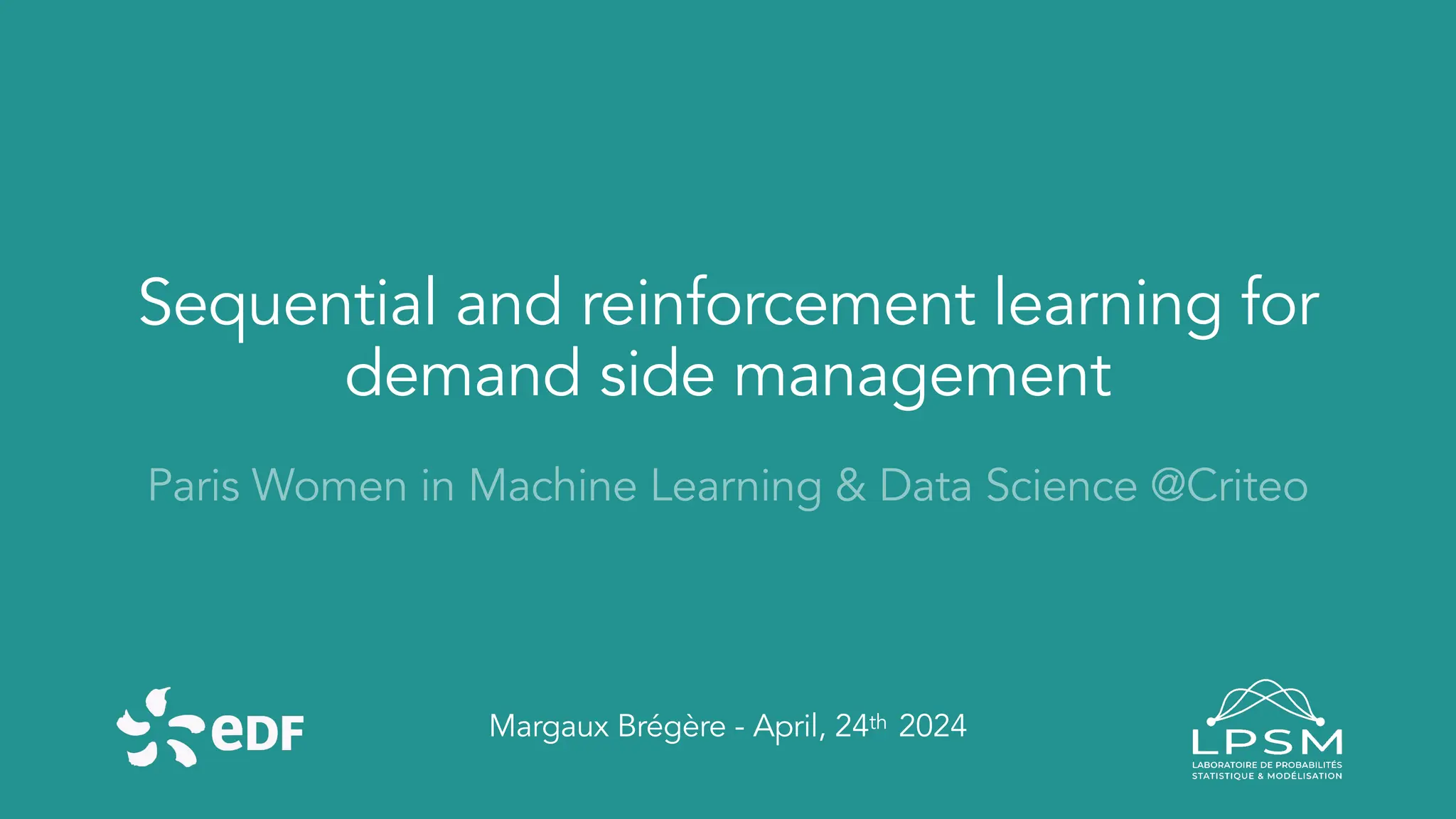 Sequential and reinforcement learning for demand side management by ...