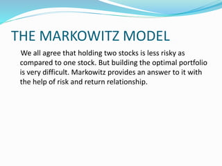 2. markowitz model | PPTX