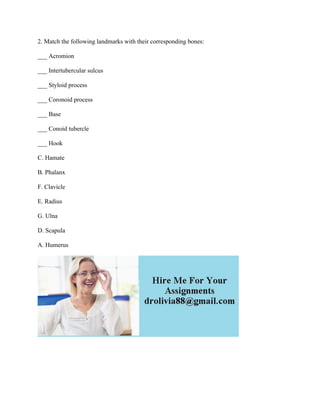 2- Match the following landmarks with their corresponding bones- ___ A.pdf