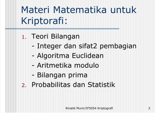 kriptografi matematika | PDF