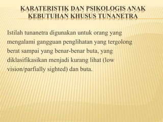 pendidikan jasmani adaptif bagi anak tuna netra | PPTX