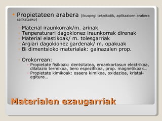 Materialak | PPT