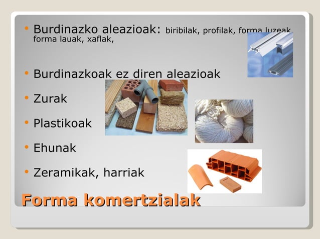 Materialak | PPT