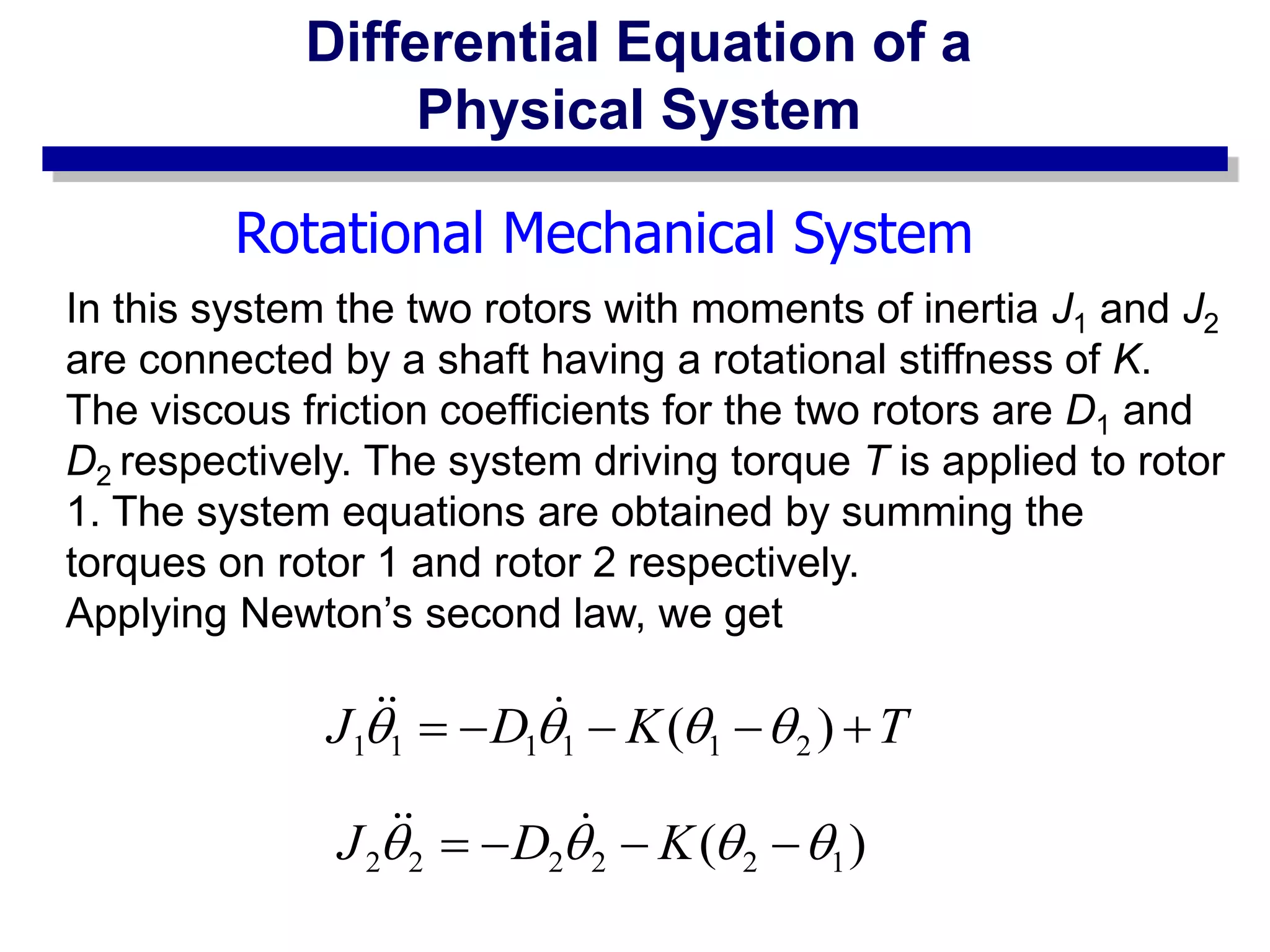 2 Mathematical Modeling Of Systemsppt
