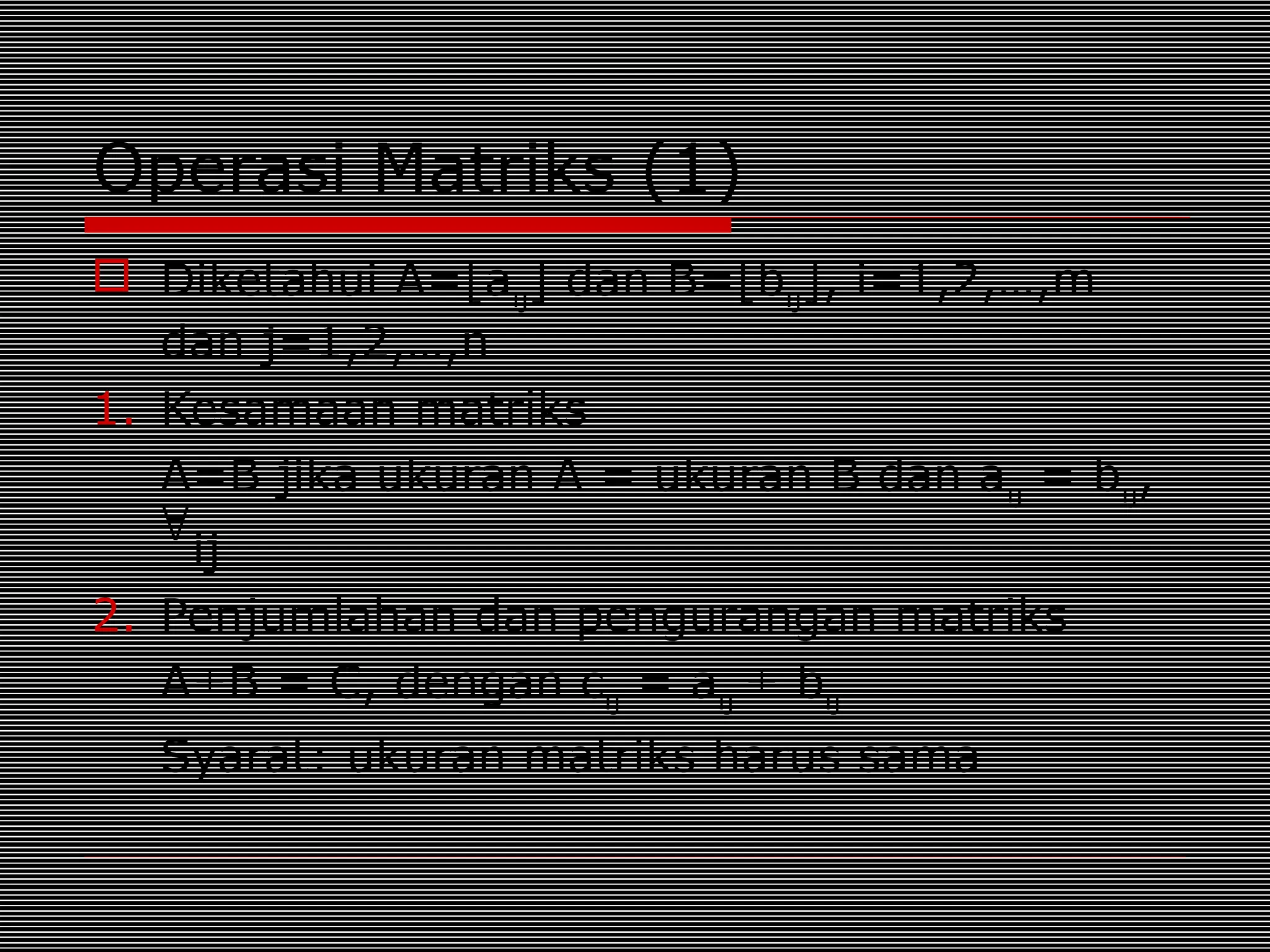 Persamaan Matrik dan operasi matriks.ppt