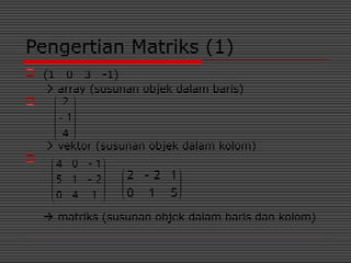 Persamaan Matrik dan operasi matriks.ppt