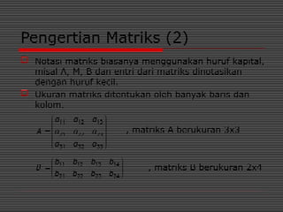 Persamaan Matrik dan operasi matriks.ppt