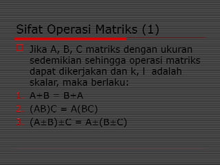Persamaan Matrik dan operasi matriks.ppt