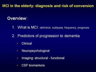 MCI in the elderly | PPT | Free Download
