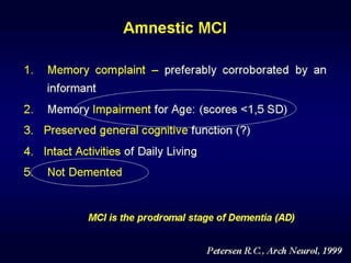 MCI in the elderly | PPT | Free Download