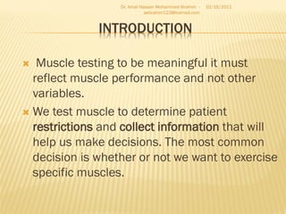 2 Measurement of Muscle Performance with instrument | PPT